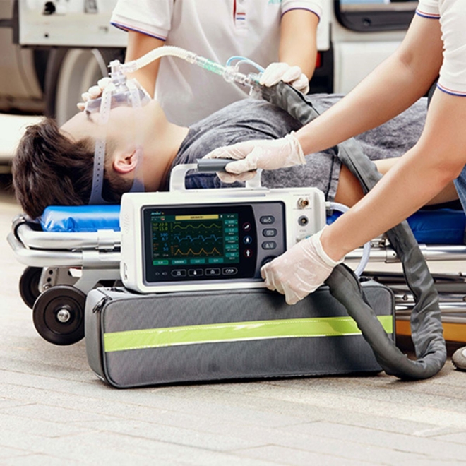 Ventilador de Transporte Pulmonar T5 Adulto e Pediátrico Amoul AML-010