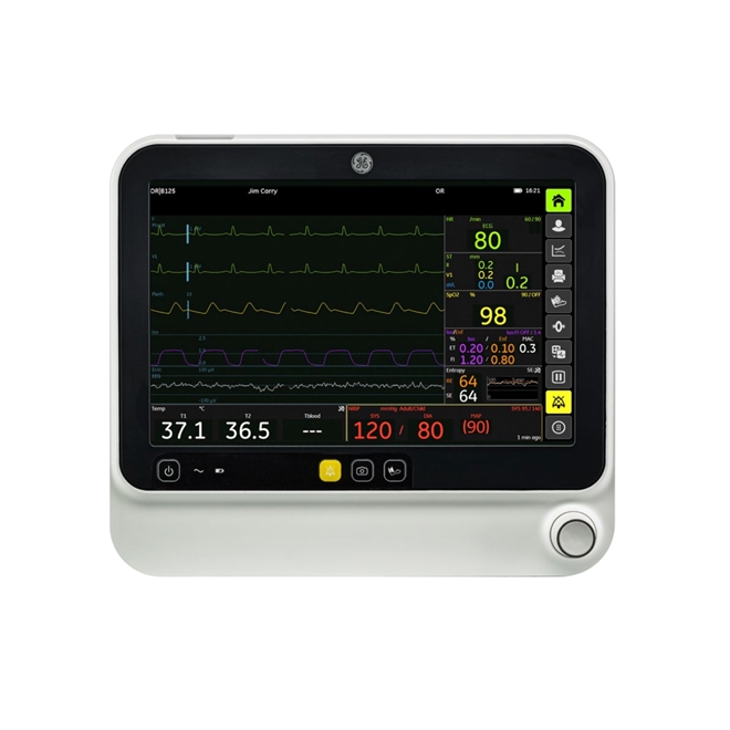 Monitor Multiparâmetro B125M 12" 6P Touch com Rack GE Healthcare